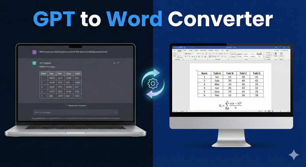 GPT to Word Converter - Free Tool for Tables & Math - Insightful Ink Walk